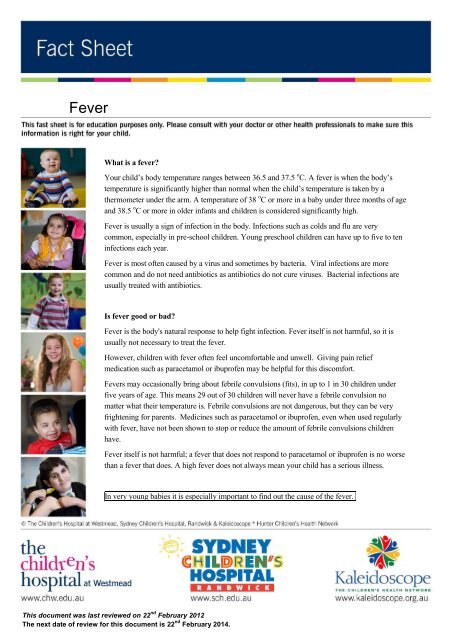 What is a fever? - Kids Health @ CHW