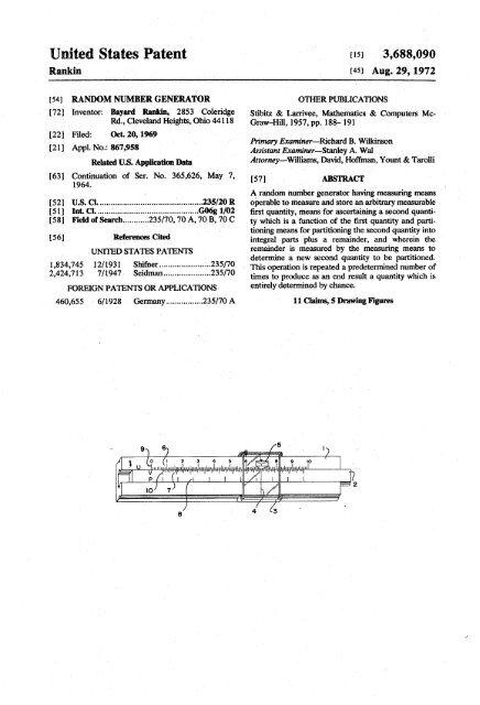 RANDOM NUMBER GENERATOR - Slide Rule Museum
