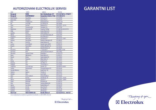 Garantni list spolja rev3 - Soca servis i prodaja, Djordja Zlicica 9 ...