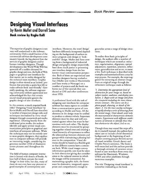 Designing Visual Interfaces