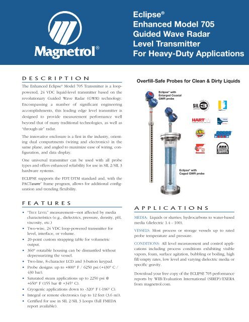 57-102 Eclipse Enhanced Model 705 Guided Wave Radar Level ...