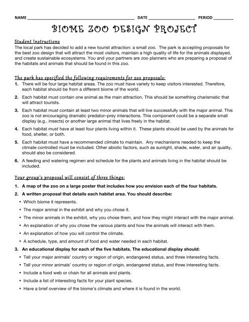 BIOME ZOO DESIGN PROJECT