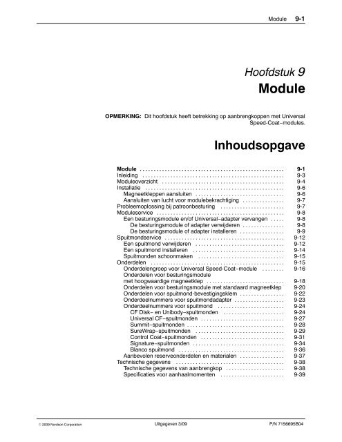 Section 9 Module Universal Speed Coat - Dutch - Nordson ...