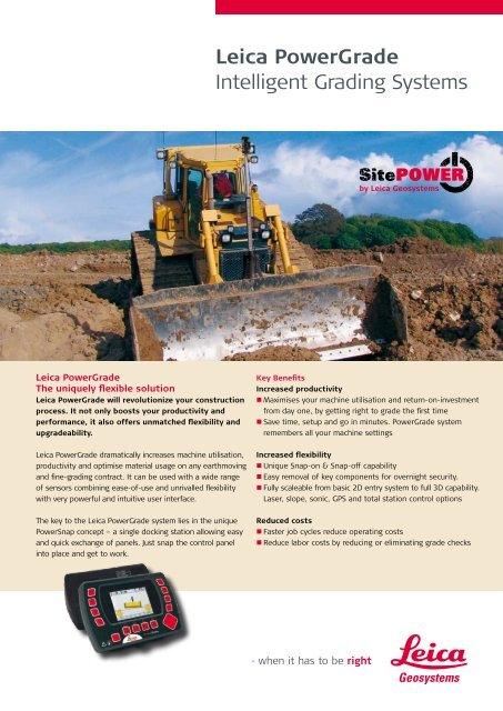 Leica Powergrade Intelligent Grading Systems