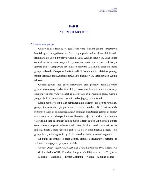 BAB II STUDI LITERATUR