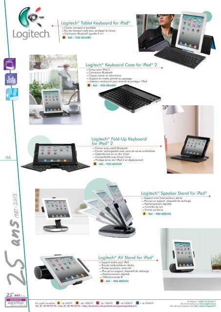 Logitech® Fold-Up Keyboard for iPad® 2 46 Logitech® Keyboard ...