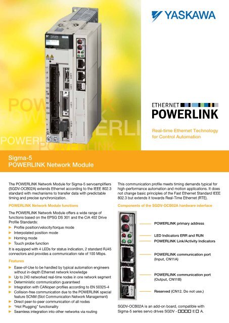 Sigma-5 POWERLINK Network Module