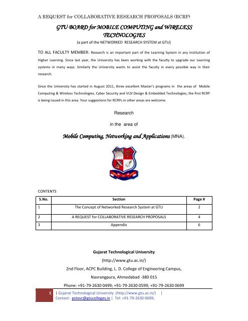 GTU BOARD for MOBILE COMPUTING and WIRELESS ...