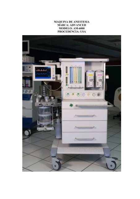 MODELO AM 6000 Descargar - medicomercio