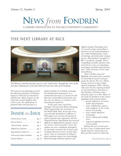 010.04 NFF. InDesign Template - Fondren Library - Rice University