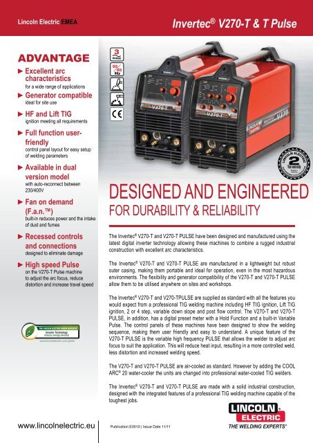 Invertec V270-T & V270-TP - Lincoln Electric