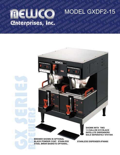 MODEL GXDF2-15 - Newco Enterprises, Inc.
