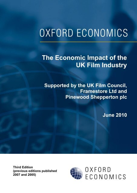 The Economic Impact of the UK Film Industry - BFI - British Film ...