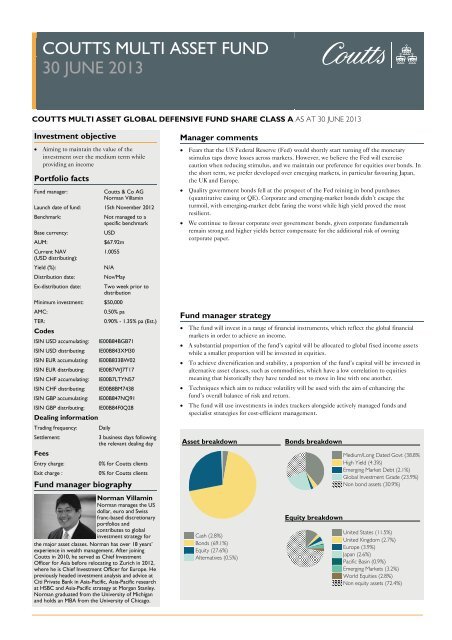 Monthly Factsheet - A class (pdf, 90kb) - Coutts