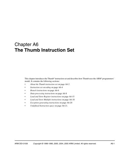 Chapter A6 The Thumb Instruction Set.pdf