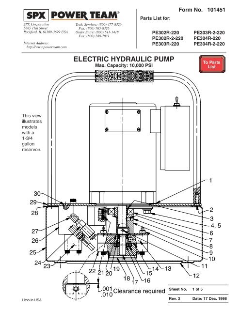 ELECTRIC HYDRAULIC PUMP - Power Team