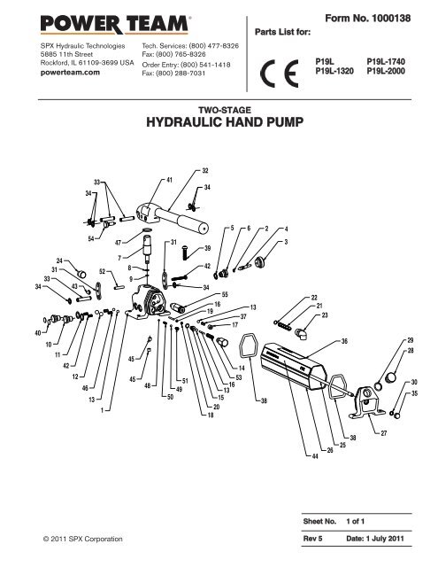 HYDRAULIC HAND PUMP - Power Team