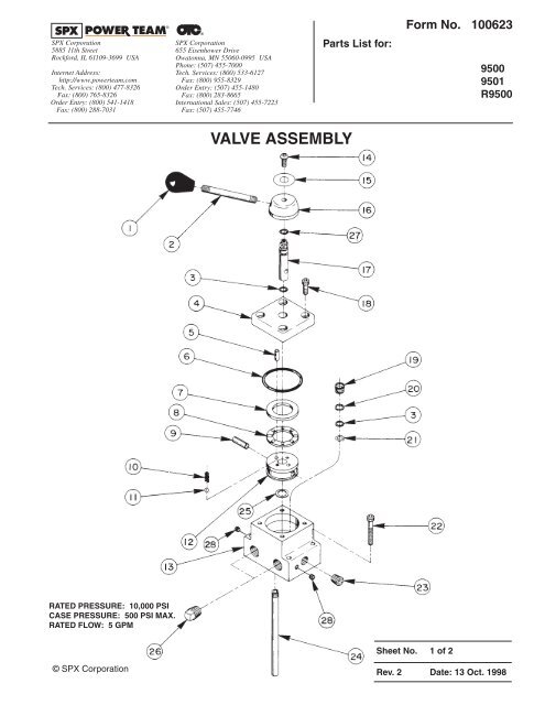 VALVE ASSEMBLY - Power Team