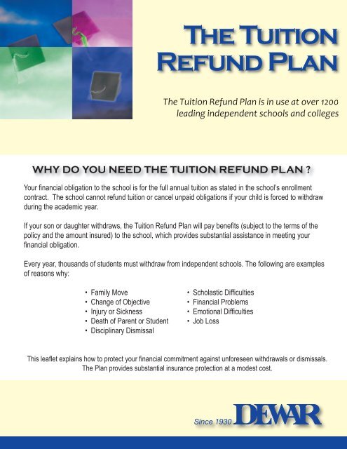 Dewar Tuition Refund Plan - French American School of Princeton