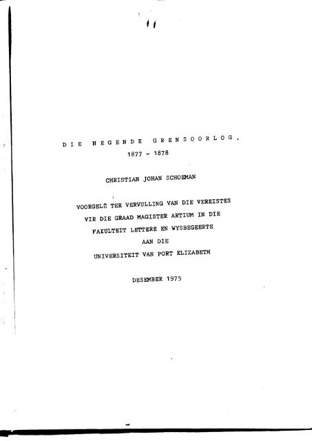 EGENDE GRENSOORLOG 1877 1878