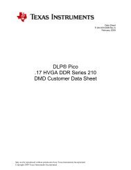 DMD 0.55" XGA LVDS Type-X Data Sheet - Texas Instruments