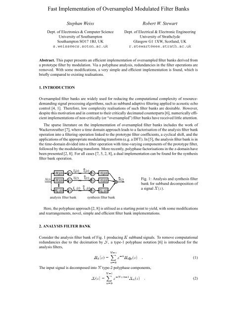 Fast Implementation of Oversampled Modulated Filter Banks
