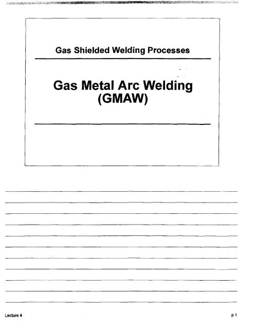 Gas Metal Arc Welding (GMAW) - Canteach