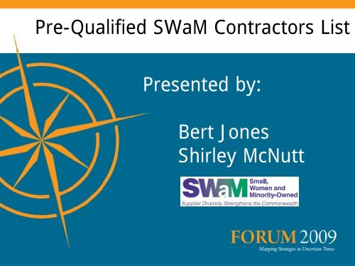 Pre-Qualified SWaM Contractors List