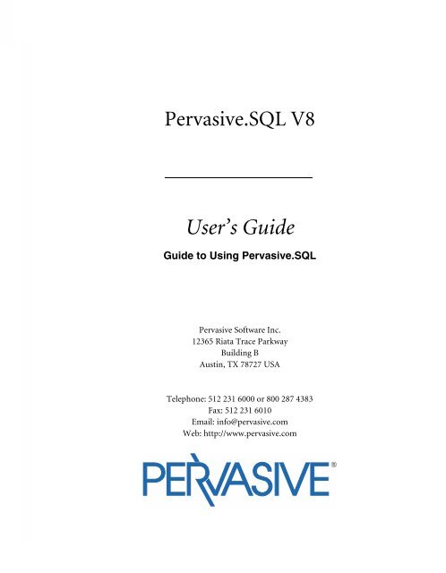 2 Using Pervasive.SQL - AnNoText