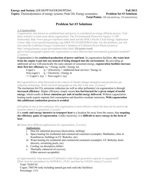 Problem Set 3 Solutions Energy And Society