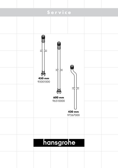 Service instruction ( Connecting hose ) - Hansgrohe