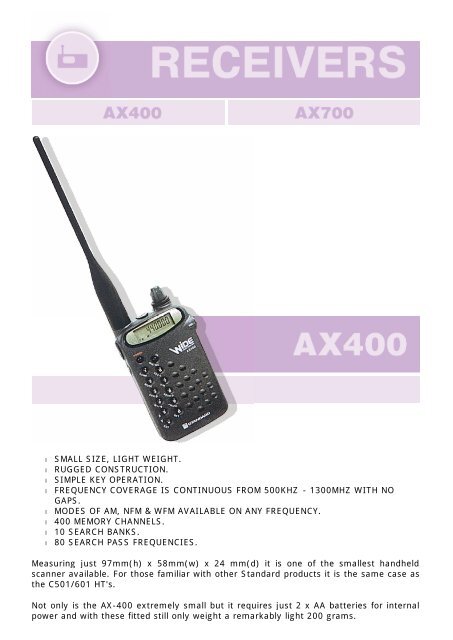STANDARD AX400