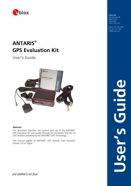 ANTARIS GPS Evaluation Kit