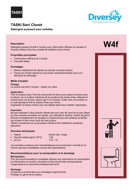 W4f TASKI Sani Clonet