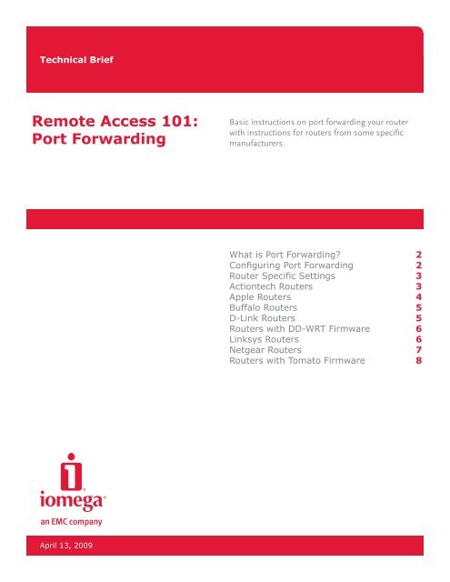 Remote Access 101: Port Forwarding - Iomega