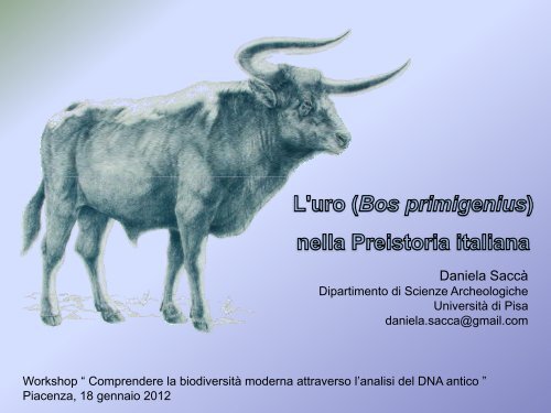 L'uro (Bos primigenius) - Centri di Ricerca