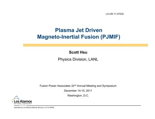 Plasma Jet Driven Magneto-Inertial Fusion (PJMIF)