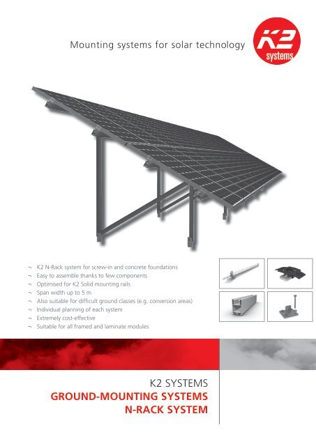 K2 SyStemS GROUND-MOUNTiNG SYSTEMS N ... - Krannich Solar