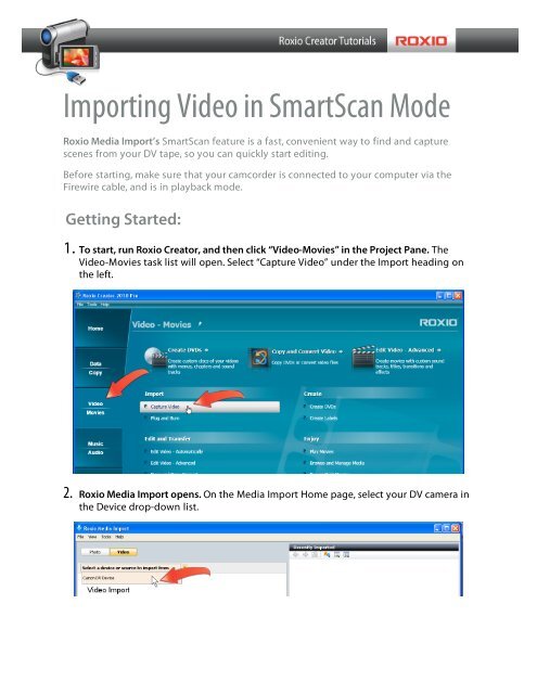 smartscan tutorial - Roxio
