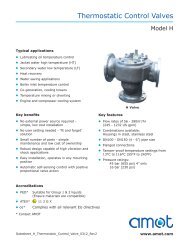 High Pressure Control Valve - Amot