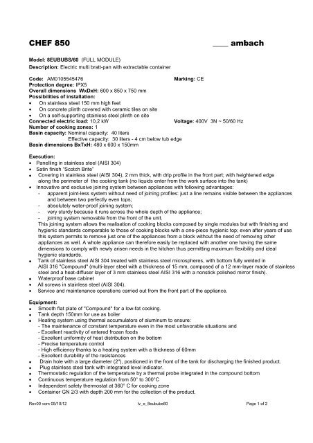 CHEF 850 ____ ambach
