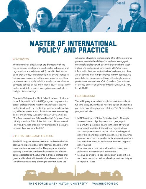 Download the MIPP Program brochure - Elliott School of ...