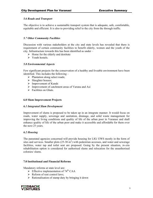 City Development Plan for