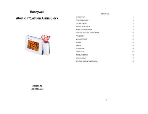 Honeywell Atomic Projection Alarm Clock - Krippa.Com