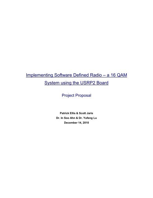 Implementing Software Defined Radio – a 16 QAM System using the ...