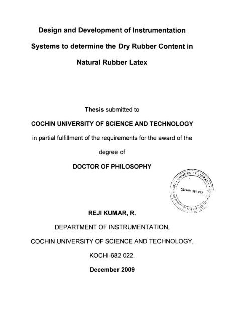 Estimation of Dry Rubber Content in Natural Rubber Latex by ...