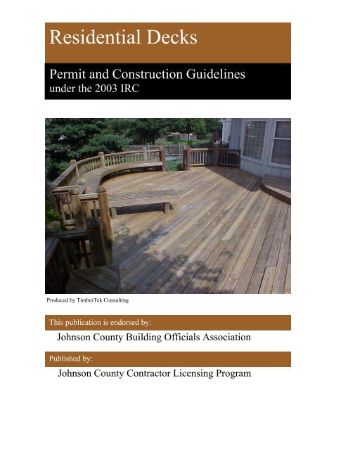 Residential Decks Permit and Construction - City of Shawnee
