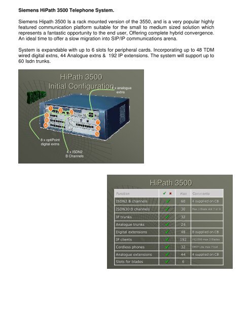 HiPath 3500 Initial Configuration HiPath 3500 - Nimans