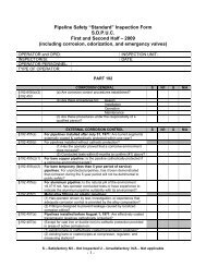 pipeline safety records inspection checklist - South Dakota Public ...