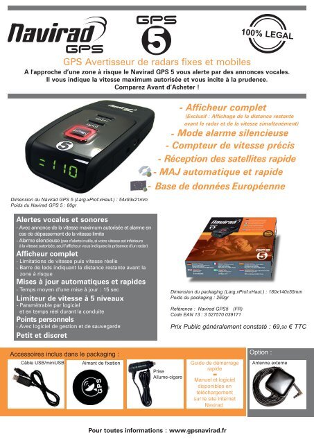 GPS Avertisseur de radars fixes et mobiles - Afficheur ... - Norauto